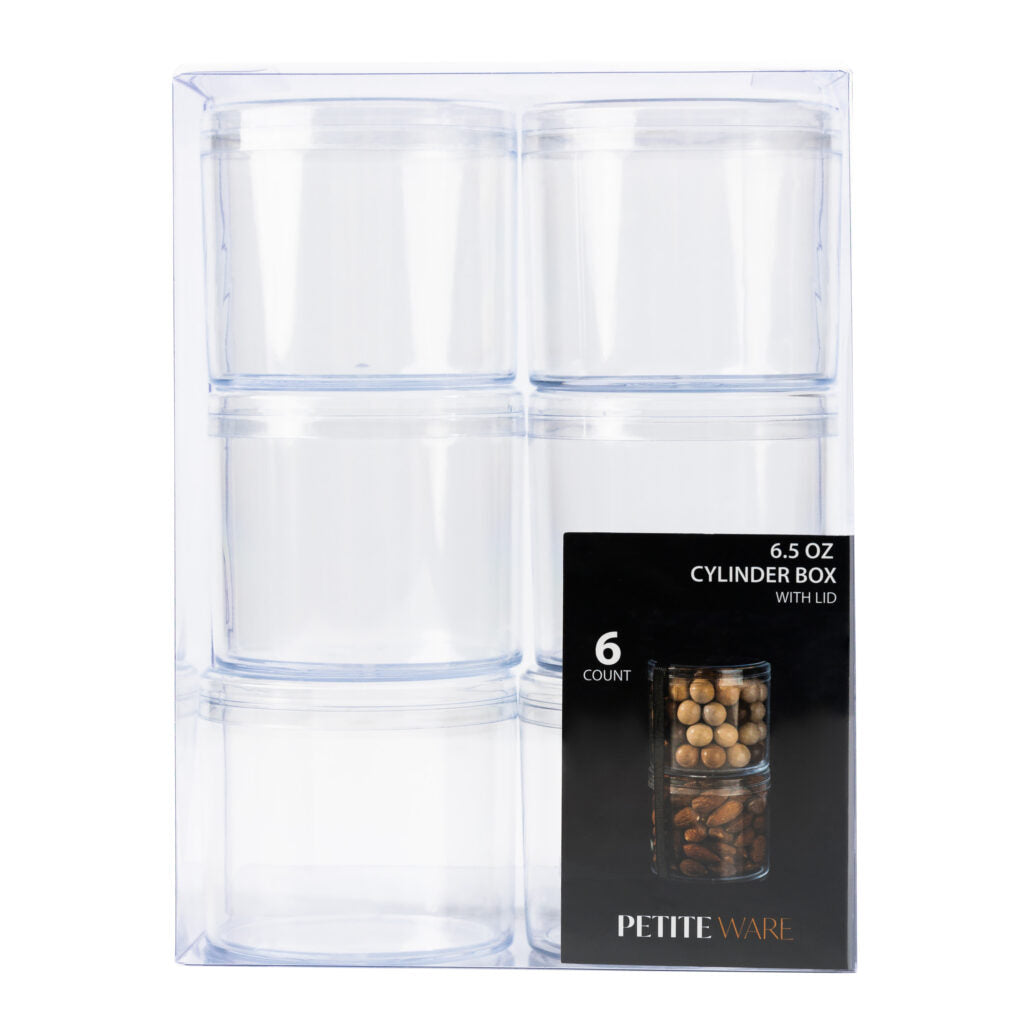 Miniware Clear Cylinder Box 6.5oz (7cm x 6cm) 6pc – The Cuisinet