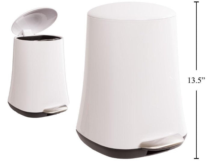 White Step On Trash Can 5L 1pc – The Cuisinet