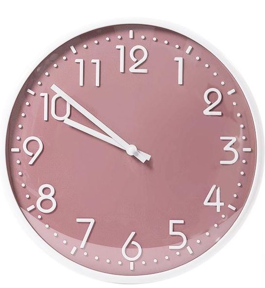 KG Pink/White Dane Wall Clock 13" 1pc – The Cuisinet
